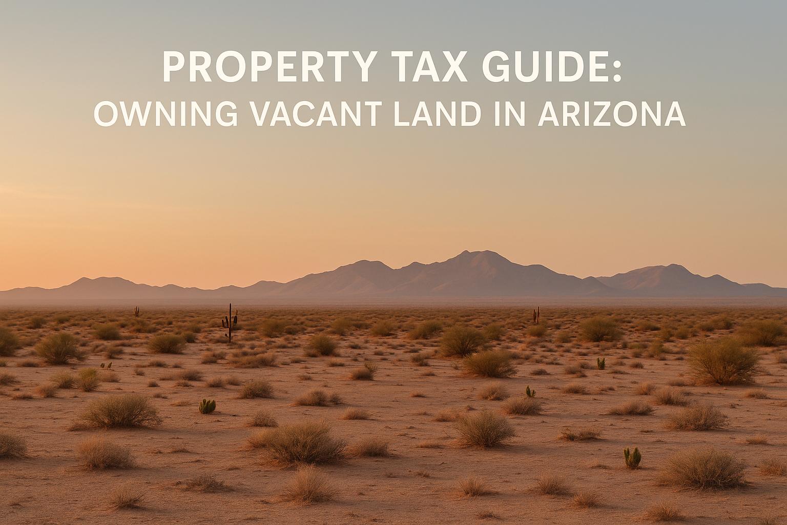 Property Tax Guide: Owning Vacant Land in Arizona - Arizona Land Sale ...
